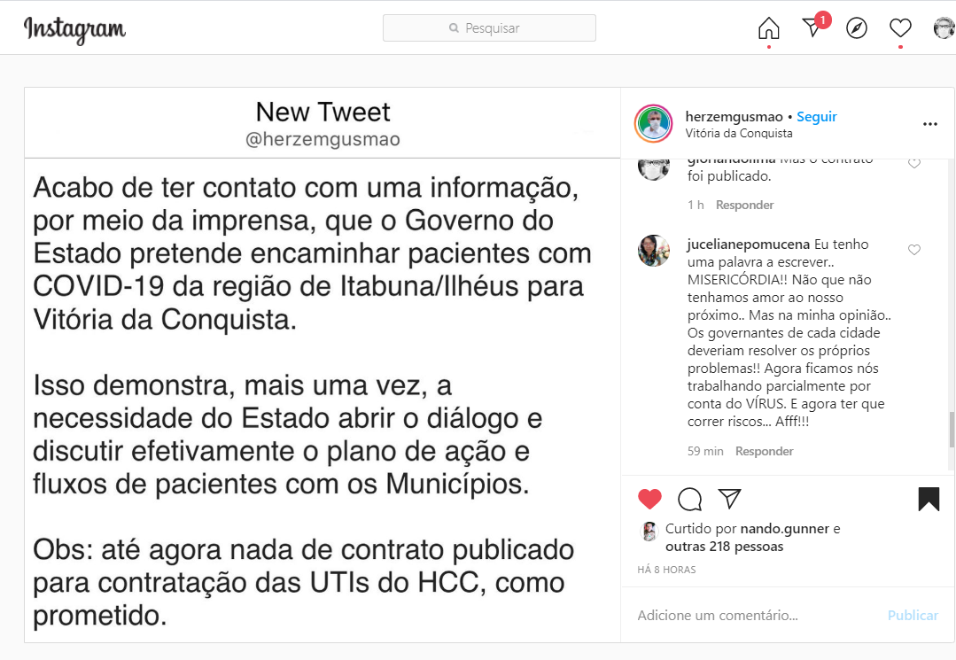 Print HG polêmica pacientes do SUL – BLOG DE GIORLANDO LIMA